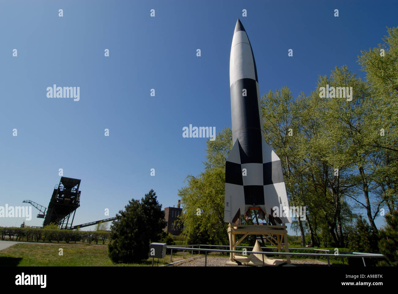 V2 rocket on display at Peenemünde Nazi weapons research site, Germany ...