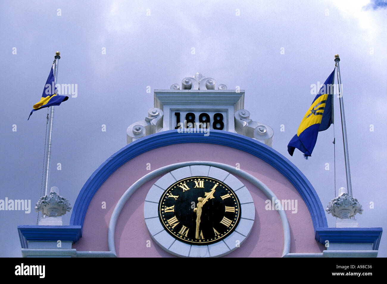 Barbados flag clock hi-res stock photography and images - Alamy