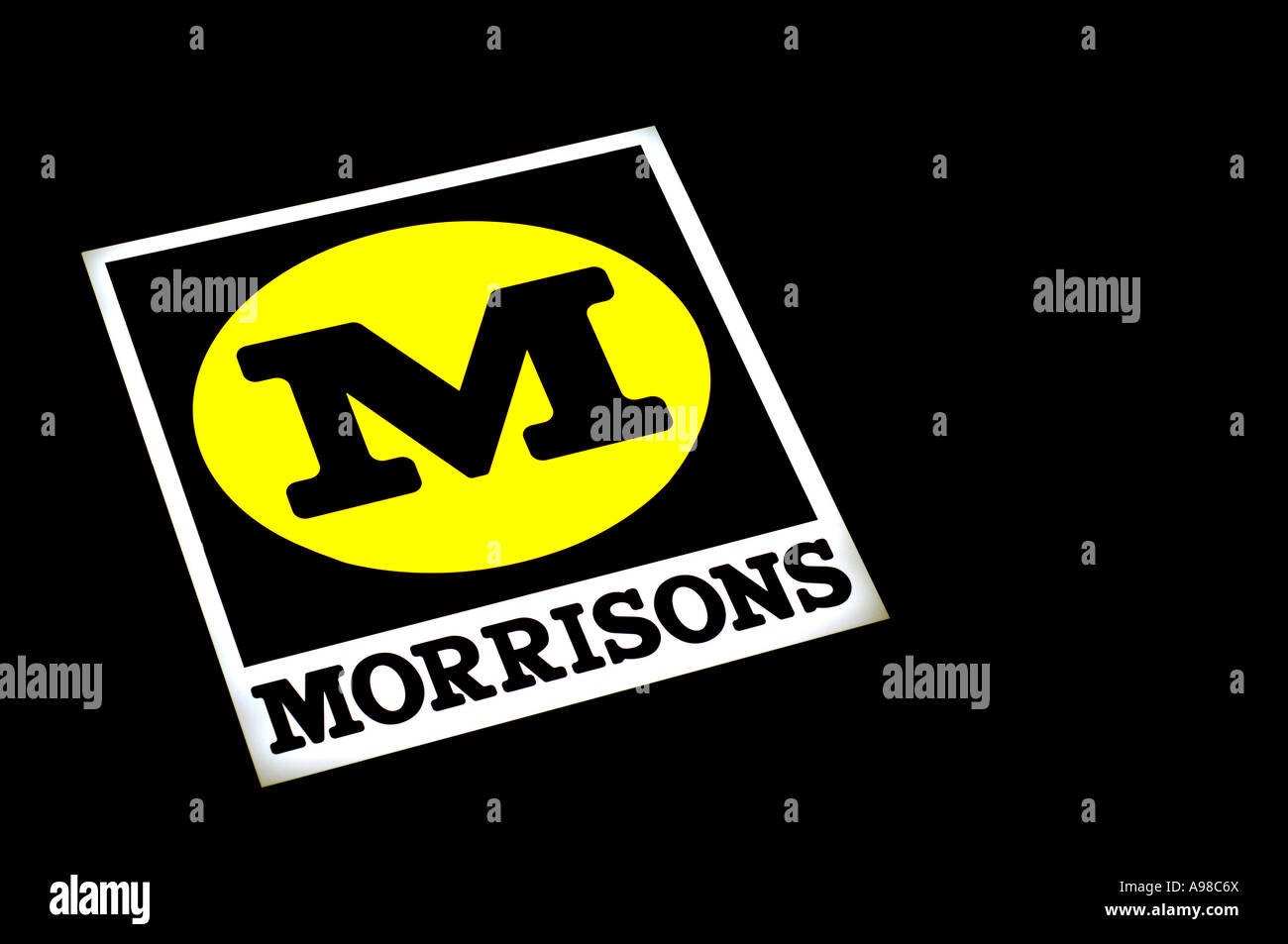 generic morrisons sign outside superstore, Devon Stock Photo - Alamy