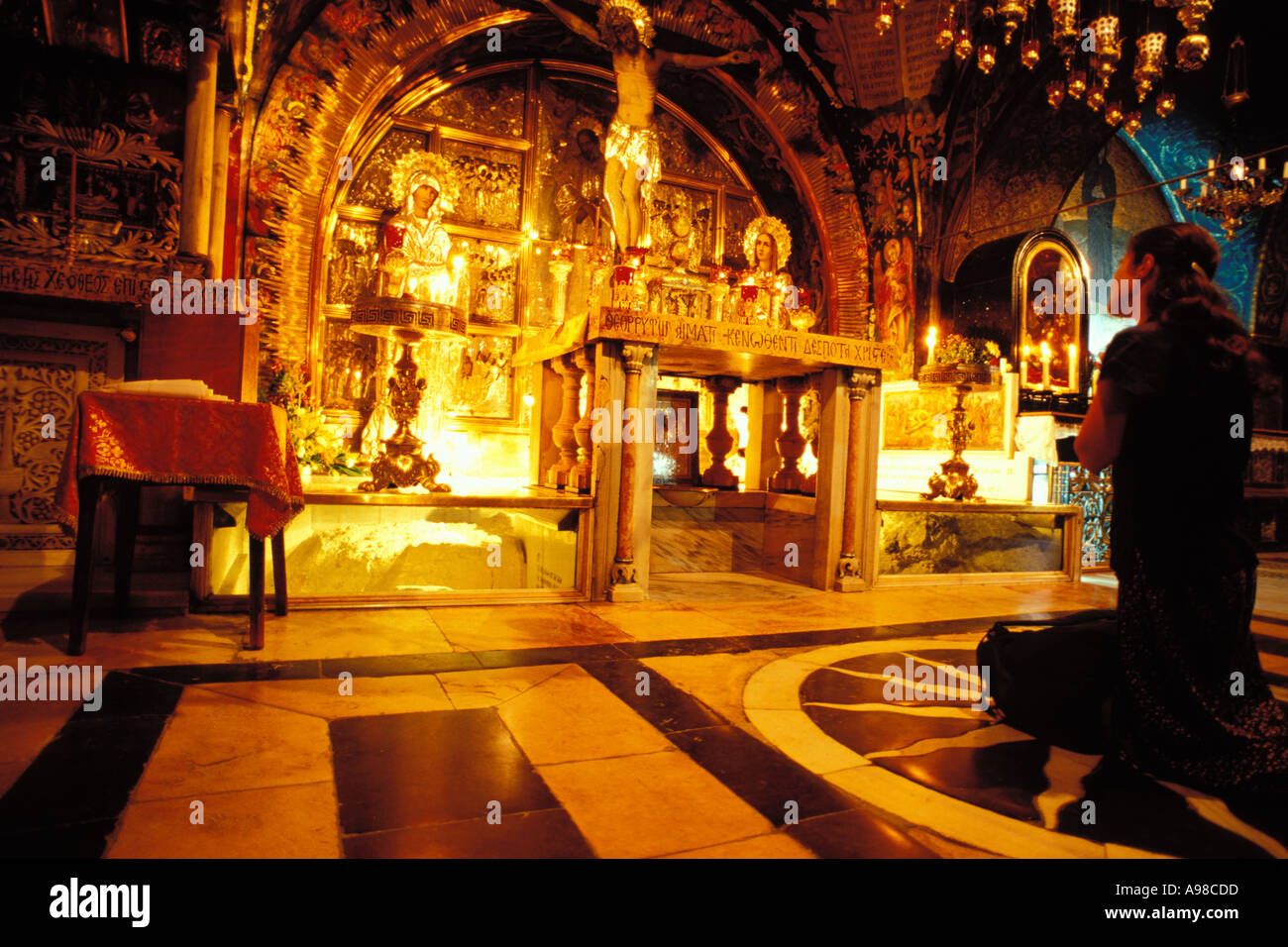 Israel, Jerusalem, Chapel of Calvary, Church of Holy Sepulchre Stock ...