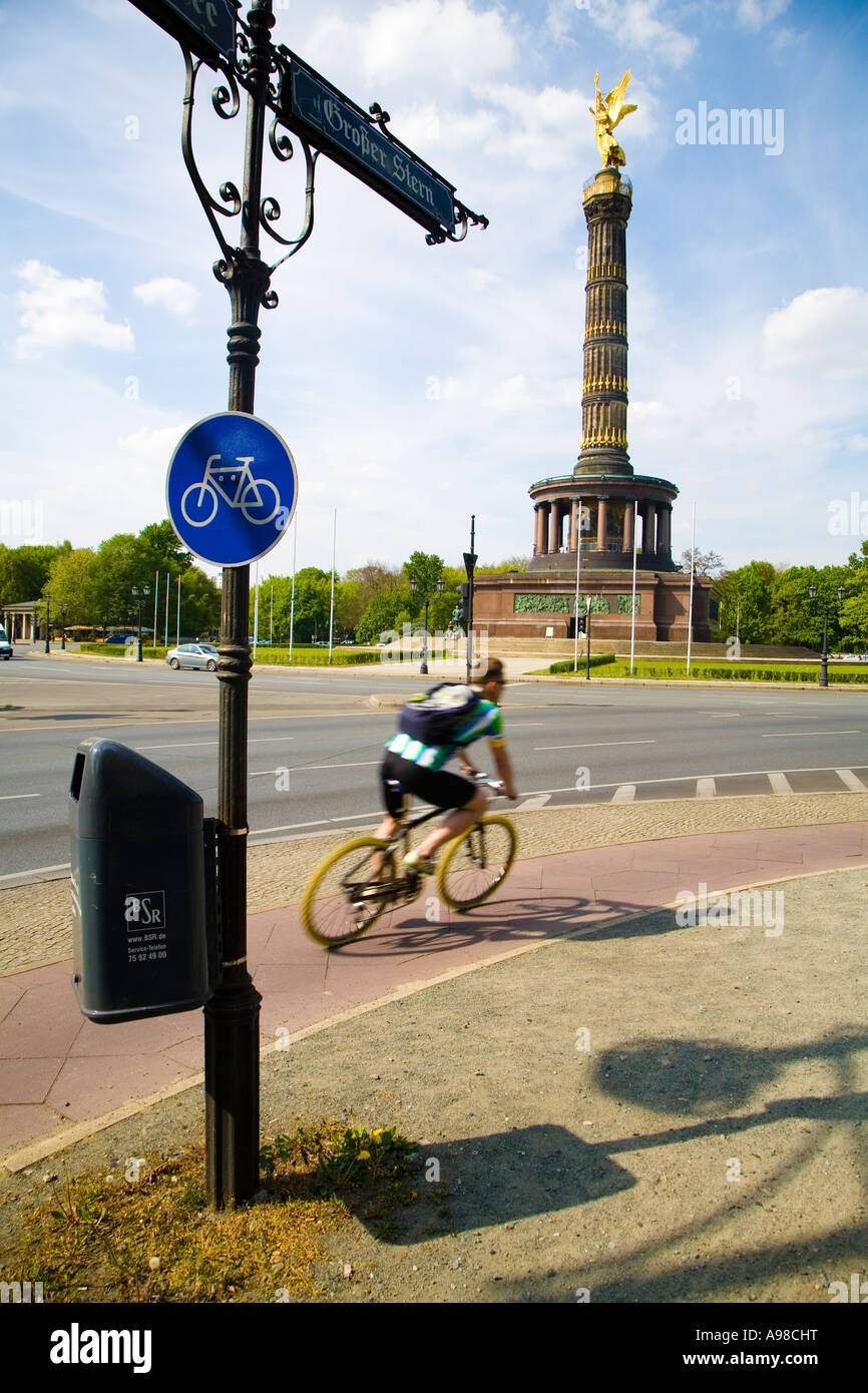 Victory Column Grosser Stern City Berlin Germany Siegessauele Stock ...