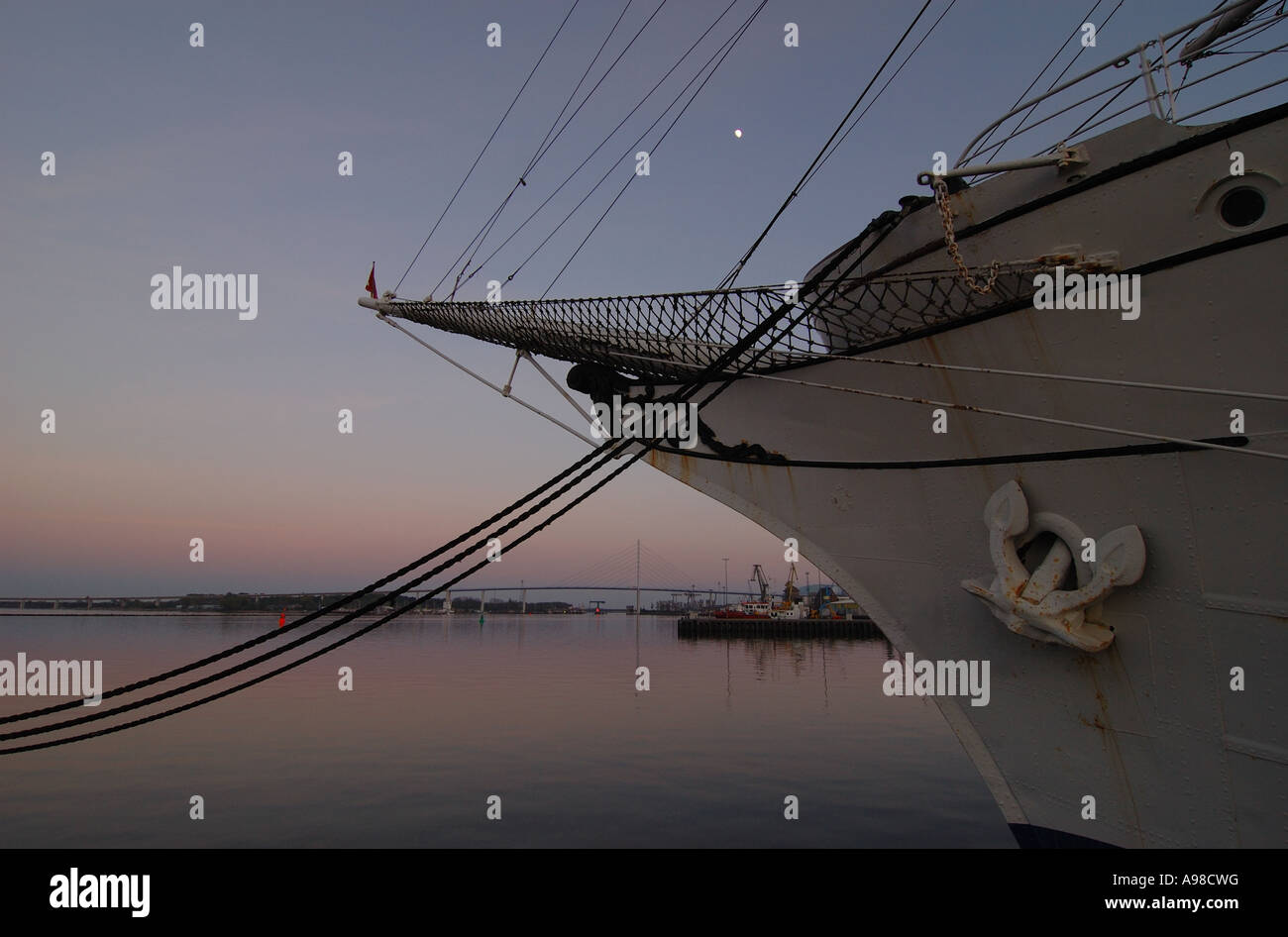 Sailing ship in port of Stralsund, Germany Stock Photo - Alamy