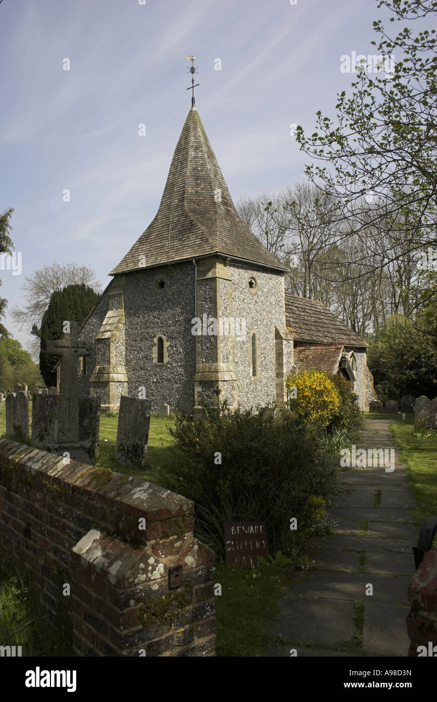 The 12th Century Church of St James, Ashurst, West Sussex, England, UK ...