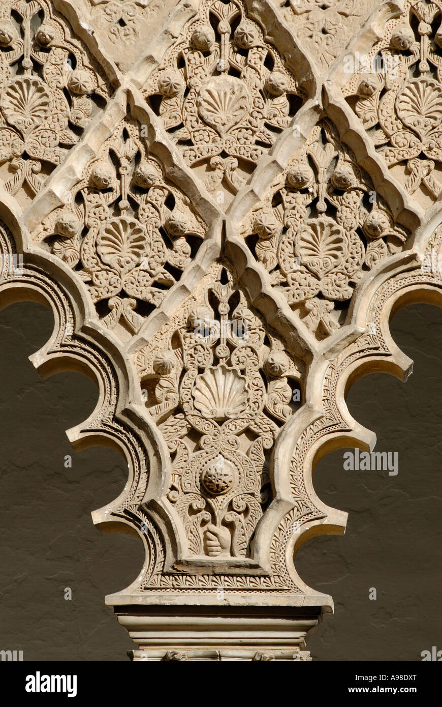 Arches in Alcazar palace, Seville, Spain Stock Photo - Alamy