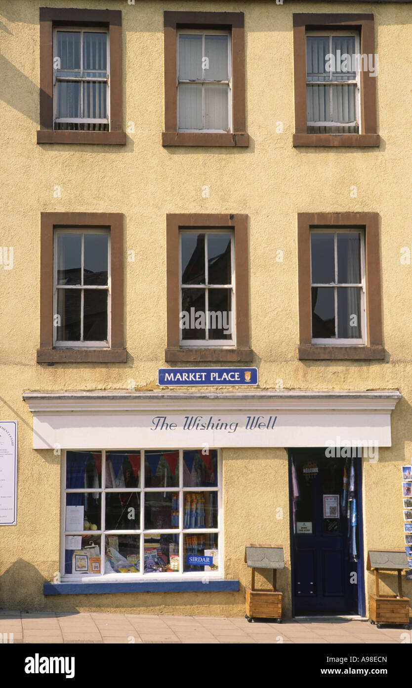 Old house in Jedburgh town centre and shop on Market Place Scottish ...