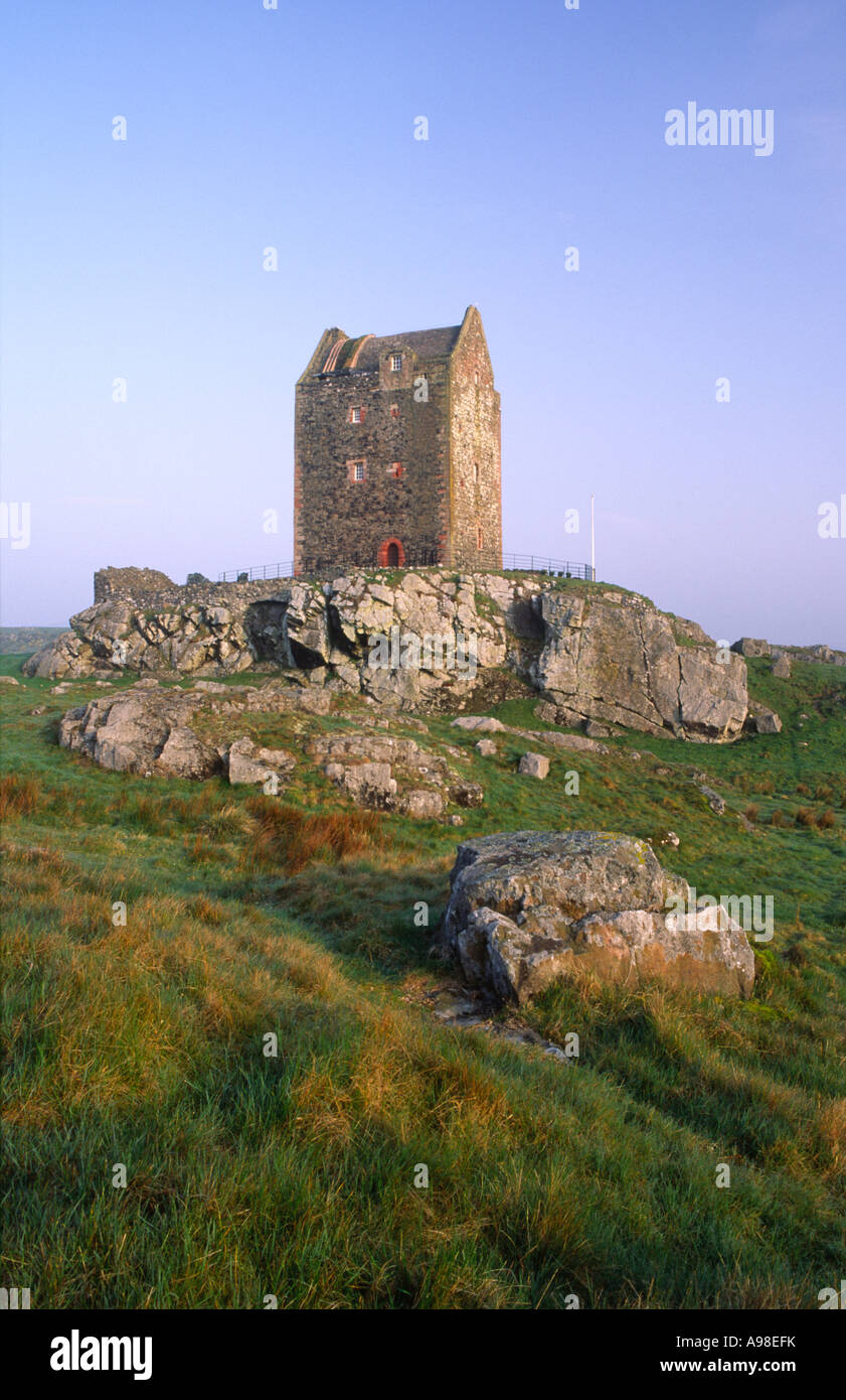 A atmospheric Scottish Castle Smailholm Tower near Kelso in the ...