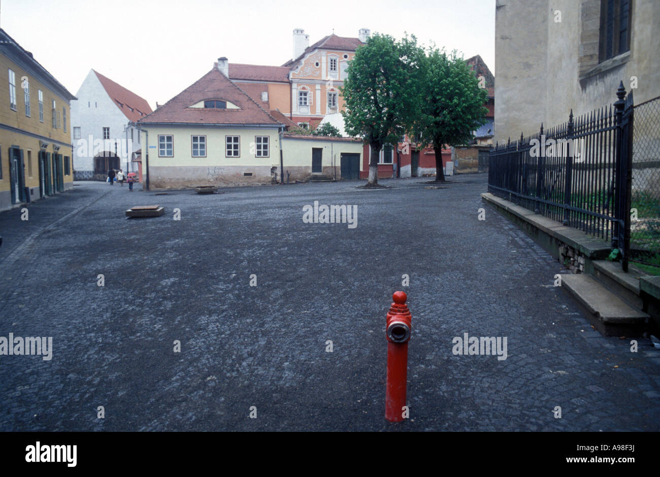 Piata Square, Sibiu, Hungary showing a typical Transylvanian building ...
