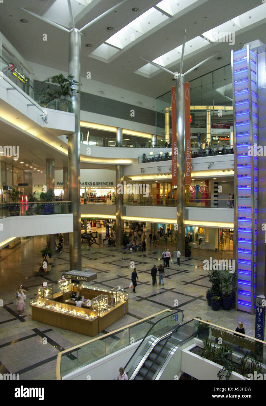 Interior of the WestQuay Shopping Centre, Southampton, Hampshire ...
