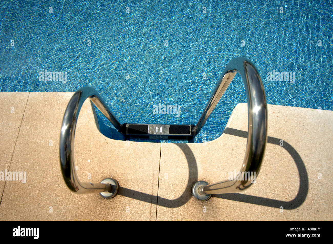 generic swimming pool steps picture from Spain Stock Photo - Alamy