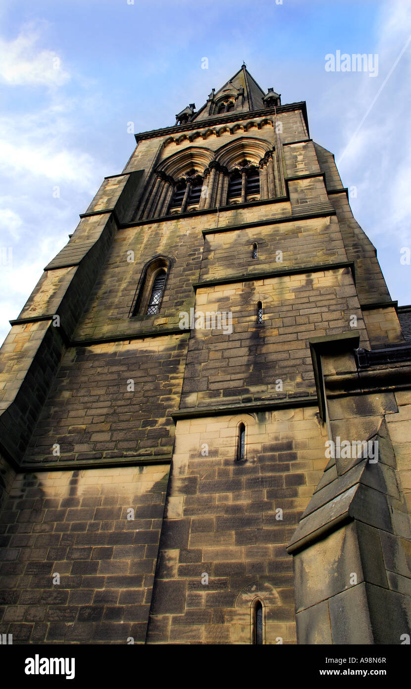 Edensor Church Tower, Edensor Village, Chatsworth Estate in the Peak ...