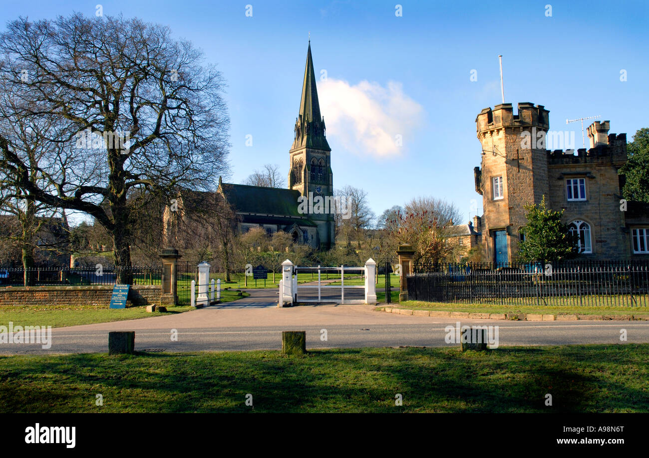 Edensor Village Derbyshire - Part of the Chatsworth Estate in the Peak ...