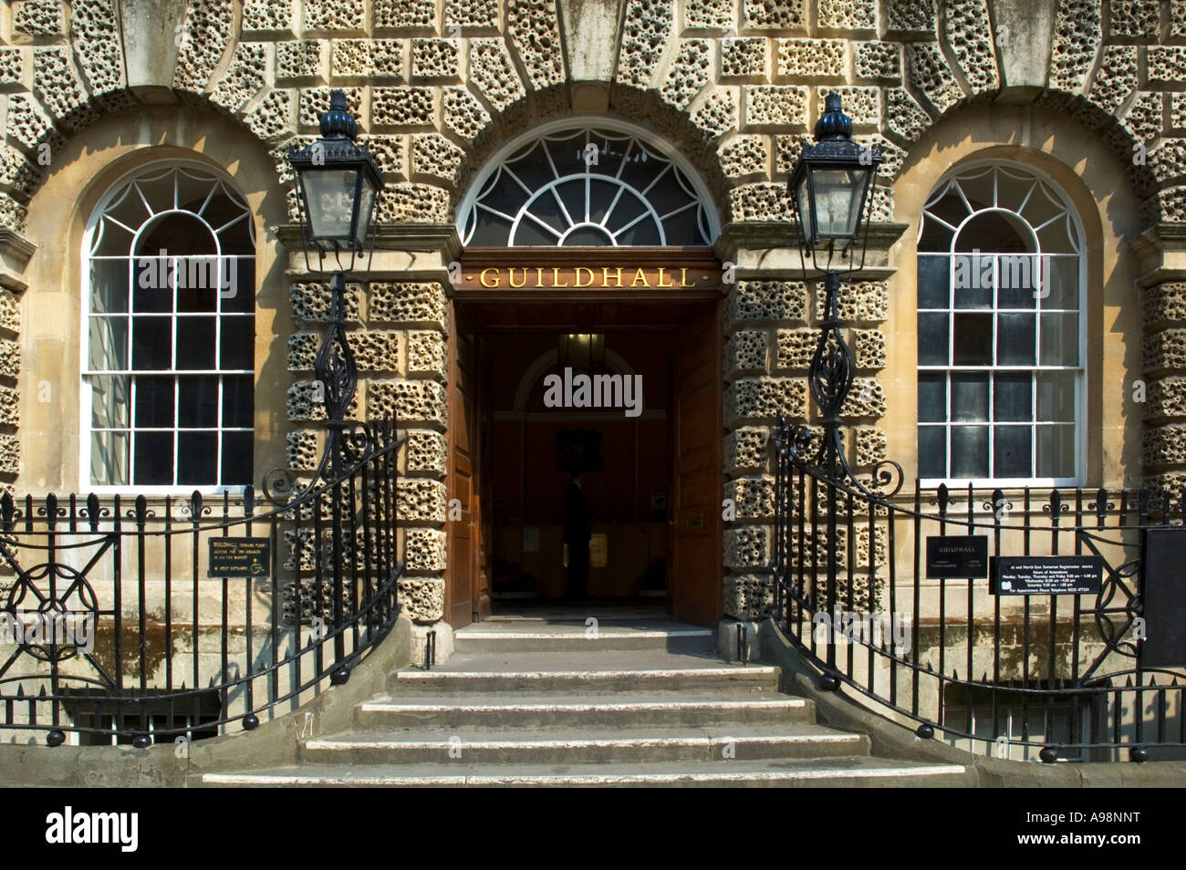 the grand entrance to the guild hall in bath,england Stock Photo - Alamy