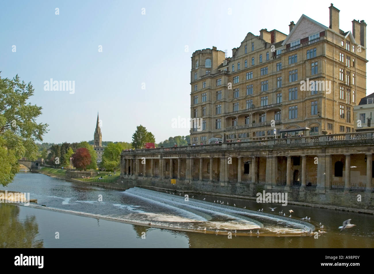 a view of the river avon in bath,england Stock Photo - Alamy