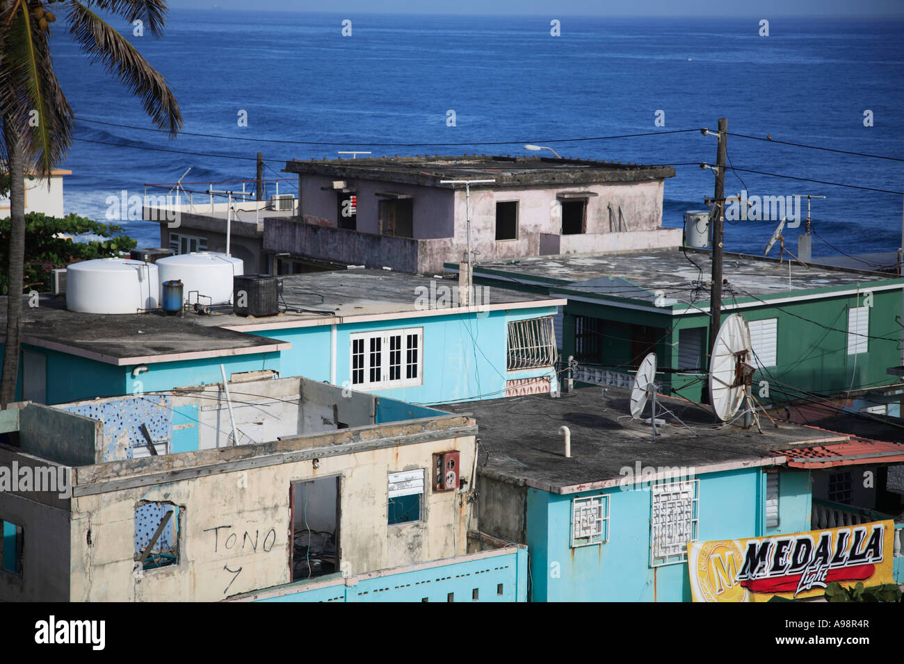 La Perla San Juan's Colorful slum Puerto Rico Caribbean Stock Photo - Alamy