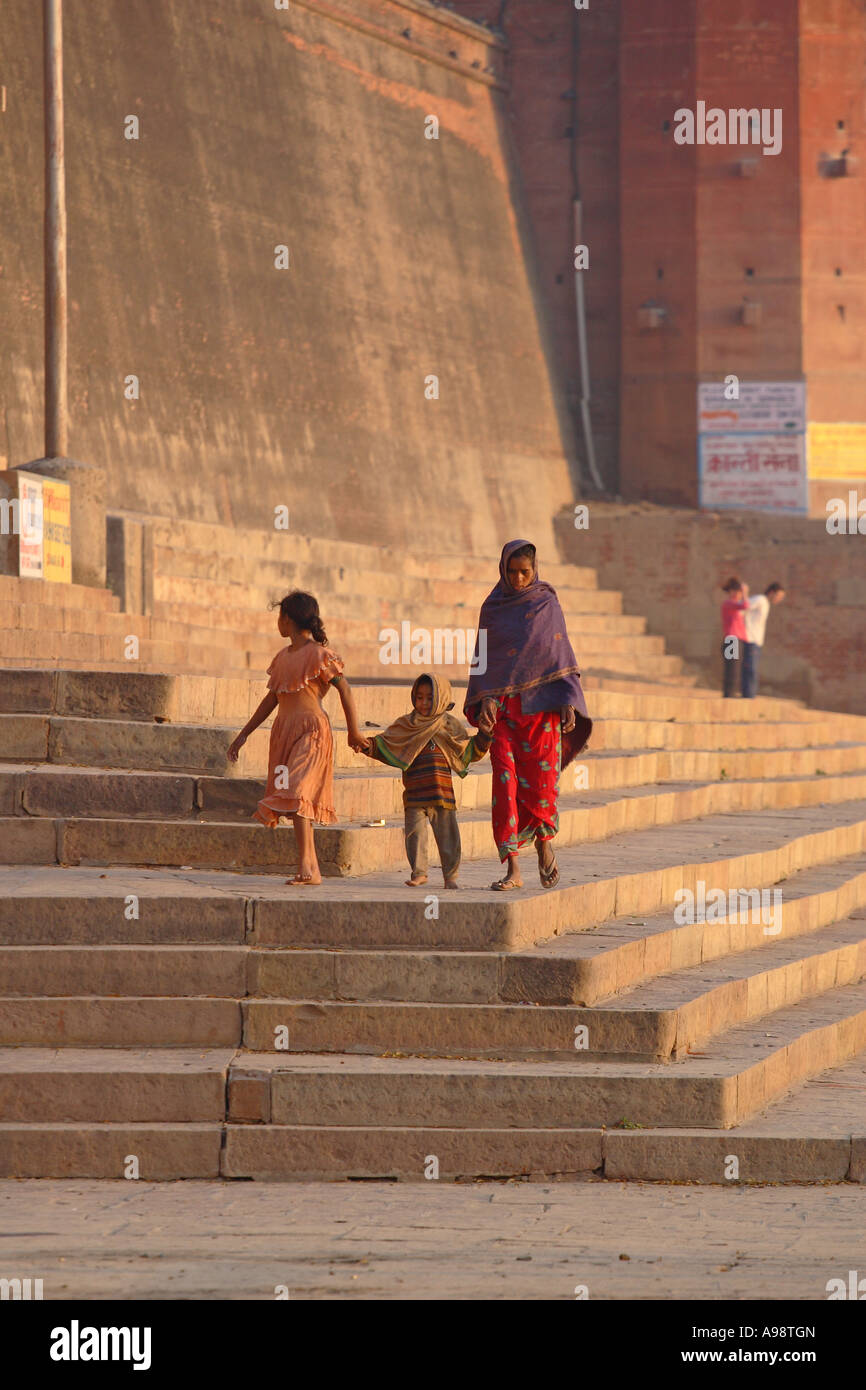 Varanasi Benares Banares ghats Stock Photo - Alamy
