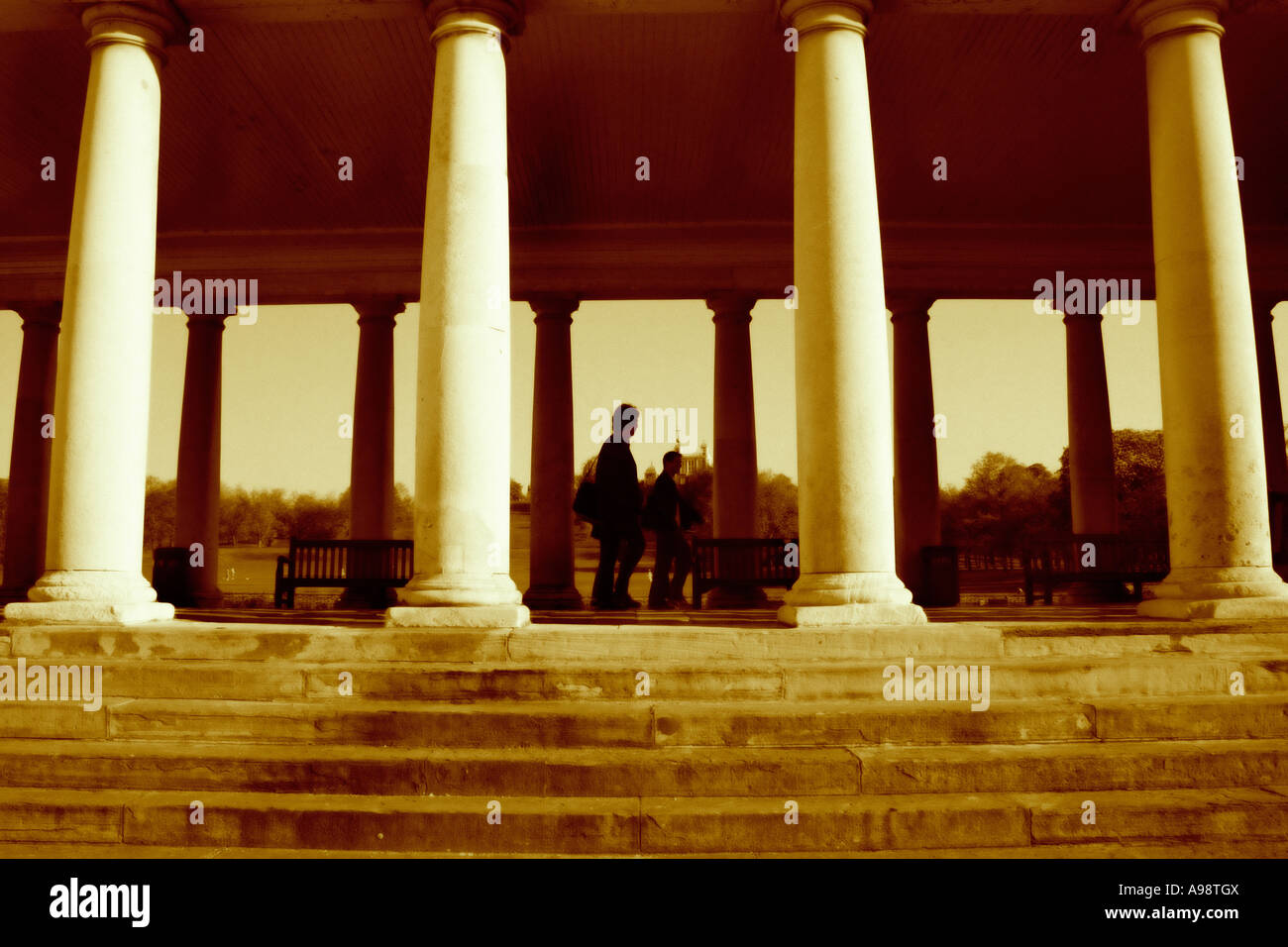QUEEN'S HOUSE, GREENWICH People walking past columns Stock Photo - Alamy