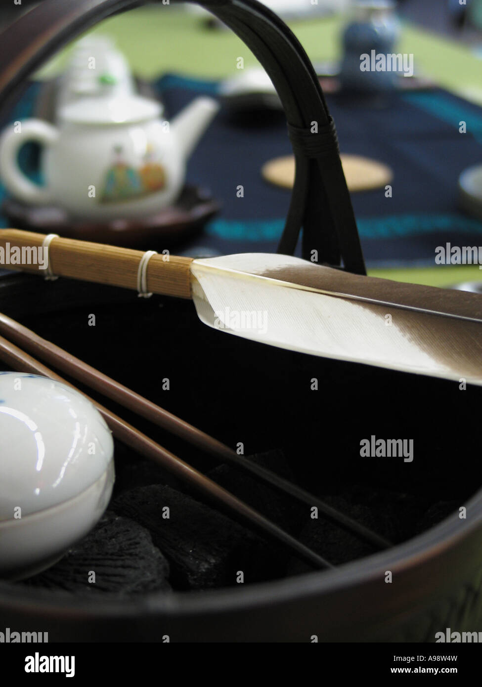 Tea ceremony set Stock Photo - Alamy