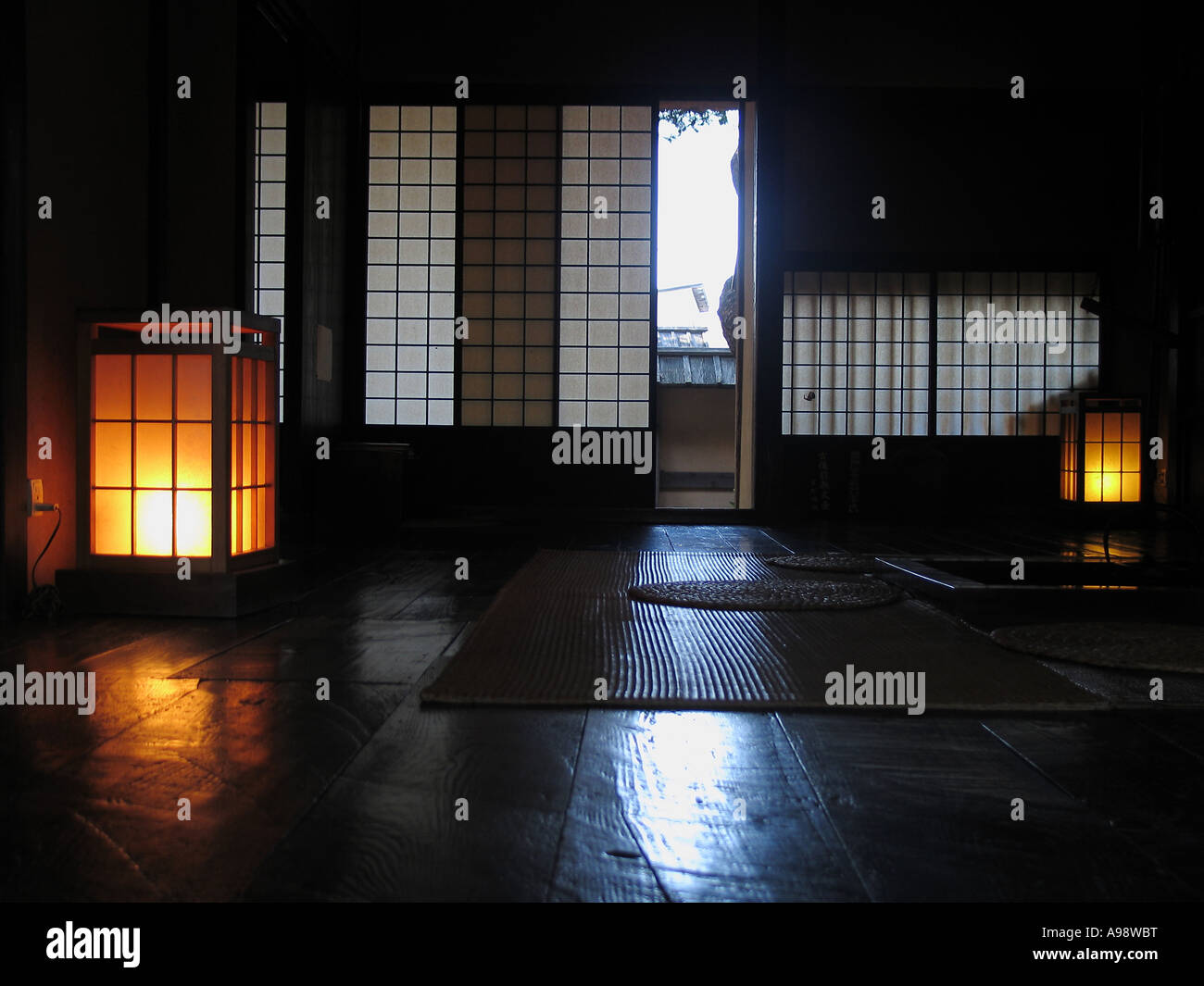 Interior of the samurai house Shiroishi Stock Photo - Alamy