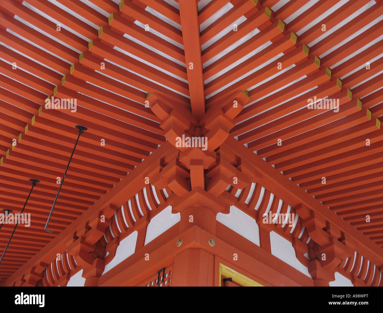 Red roof of shrine near Hiraizumi Stock Photo - Alamy