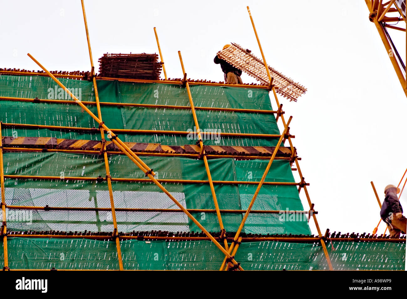 CHINA SHANGHAI Construction of modern high rise building in downtown ...