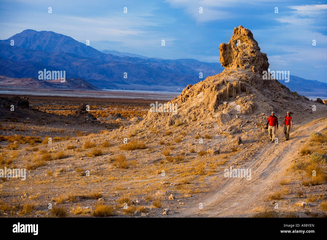 hikers at Trona Pinnacles, California Stock Photo - Alamy
