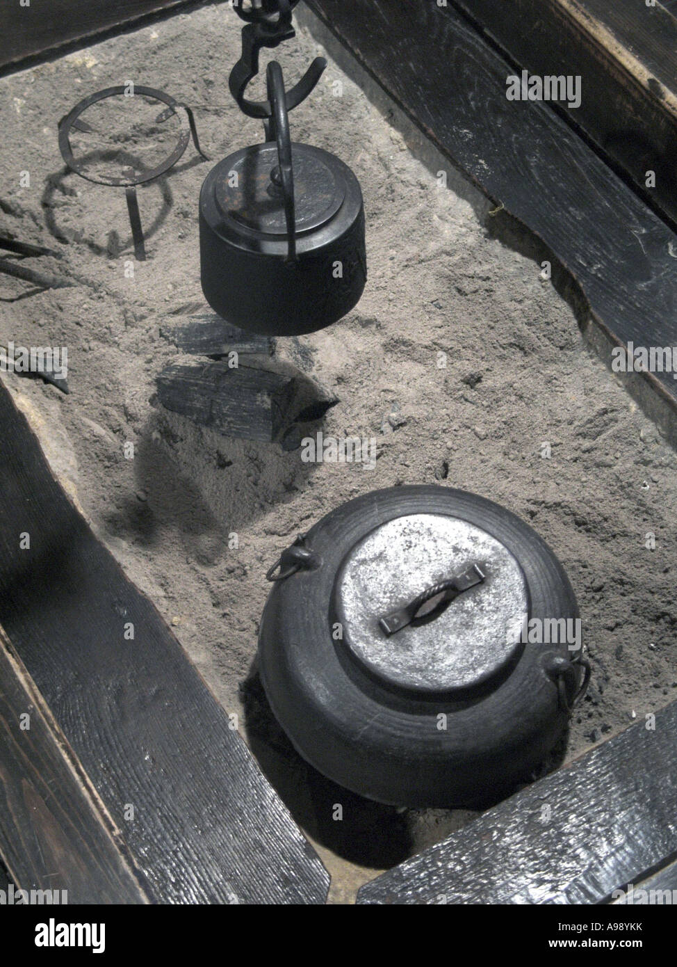 Old Japanese kitchen Stock Photo - Alamy