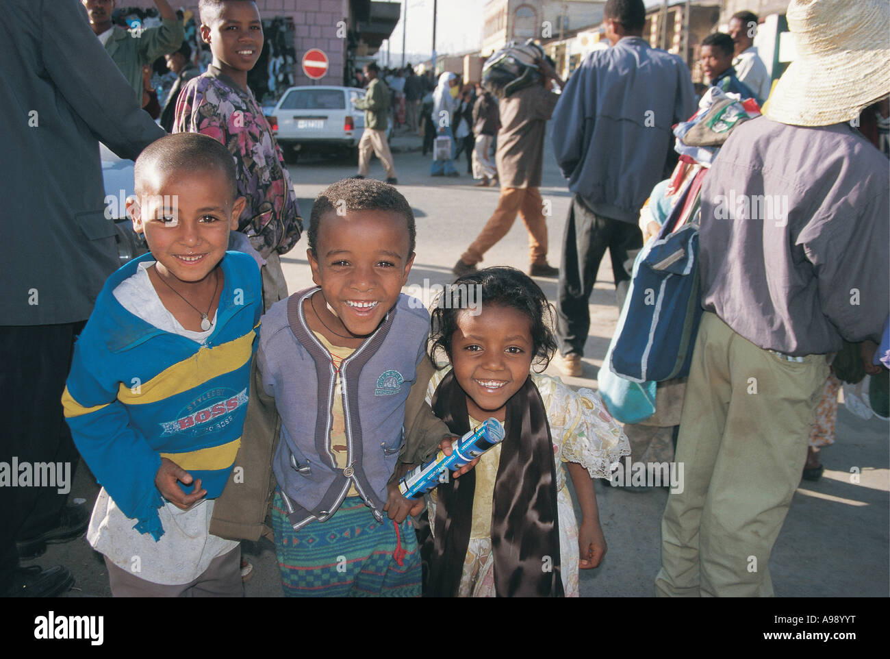 Happy children Addis Ababa Ethiopia Stock Photo - Alamy