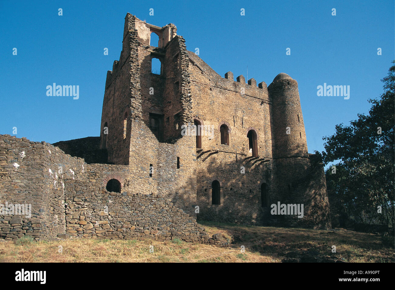 View of King Fasilidas Castles Gondar Ethiopia Stock Photo - Alamy