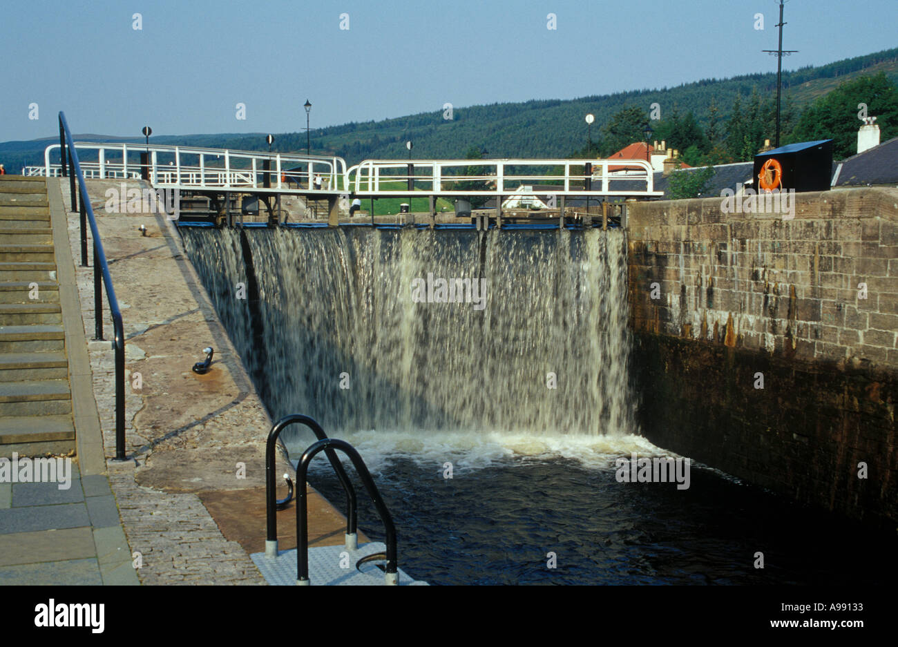 loch gates at fort augustus scotland Stock Photo - Alamy