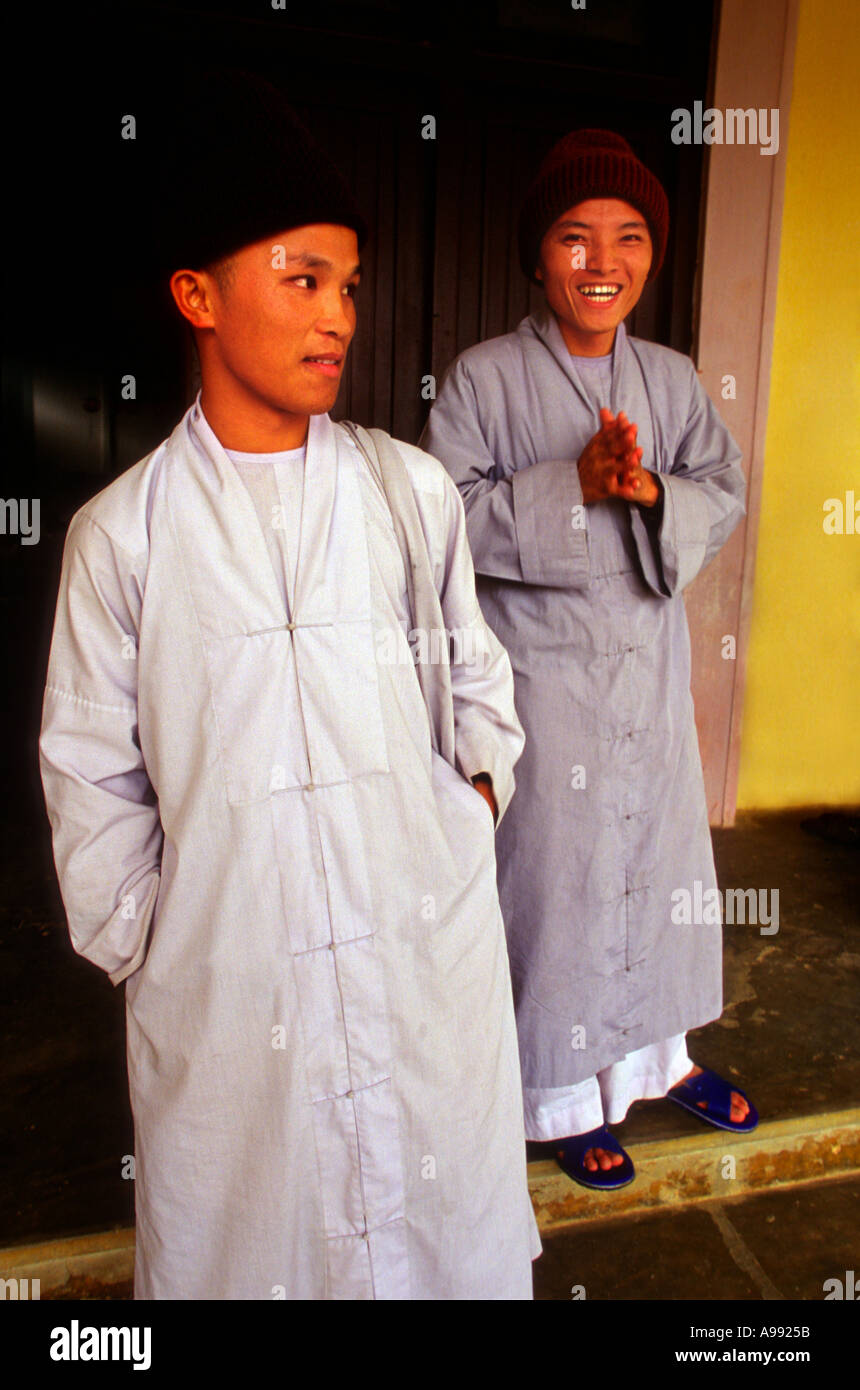 Young Buddhist monks in Delat Vietnam Vertical Stock Photo - Alamy