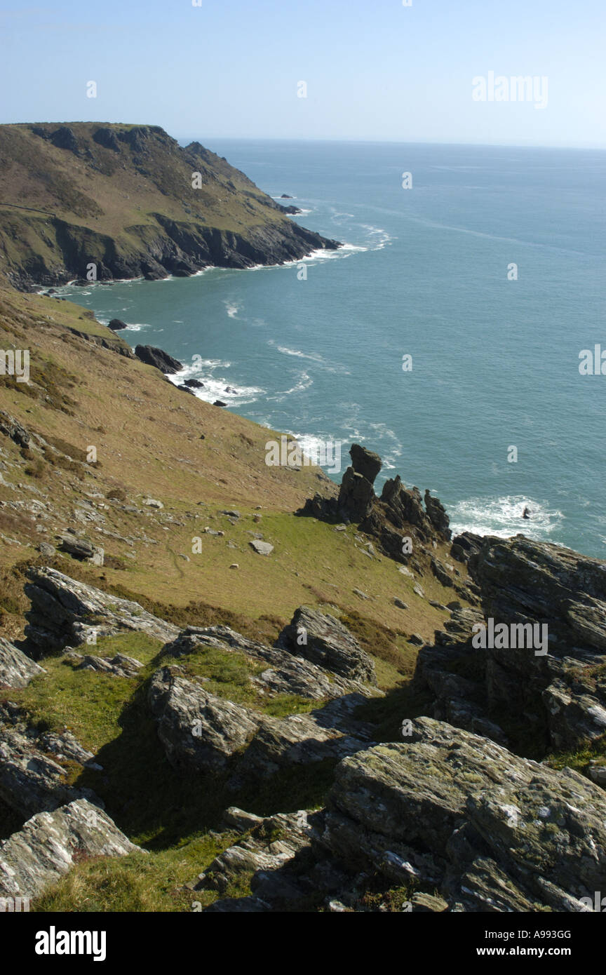OFF Cove on the South West Coast Path between Bolt Head and Bolt Tail ...