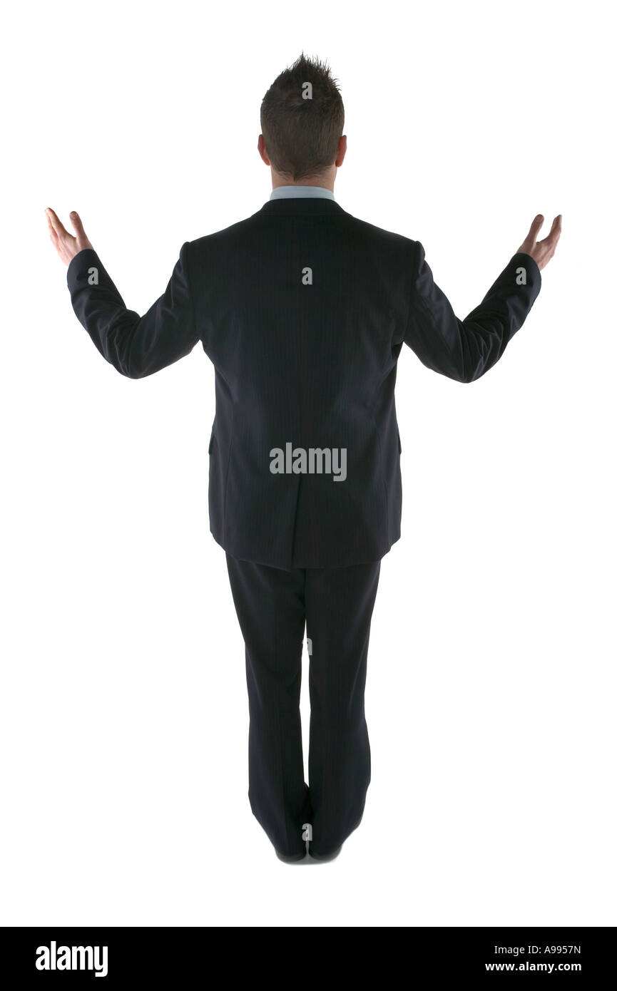 Man speech rear view Cut Out Stock Images & Pictures - Alamy