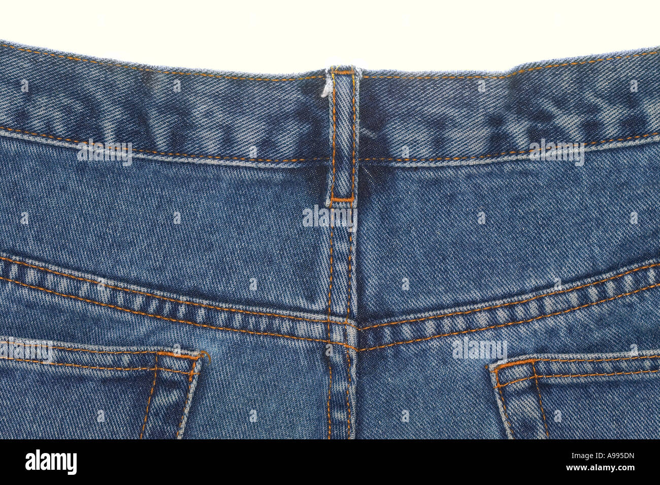 Back view of a pair of denim jeans Stock Photo - Alamy