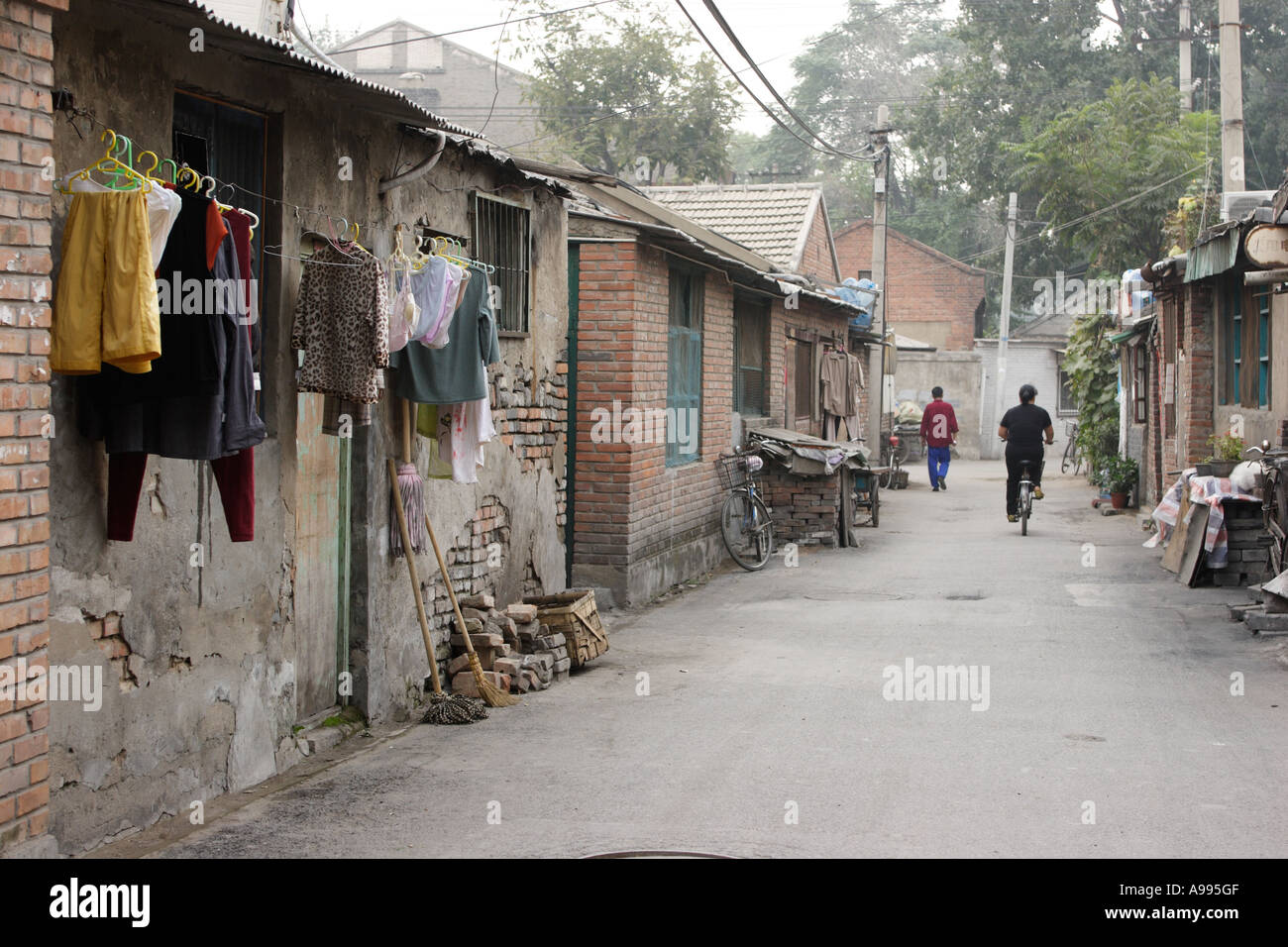 Hutong Lane Hutongs are traditonal courtyard homes Beijing China Stock ...