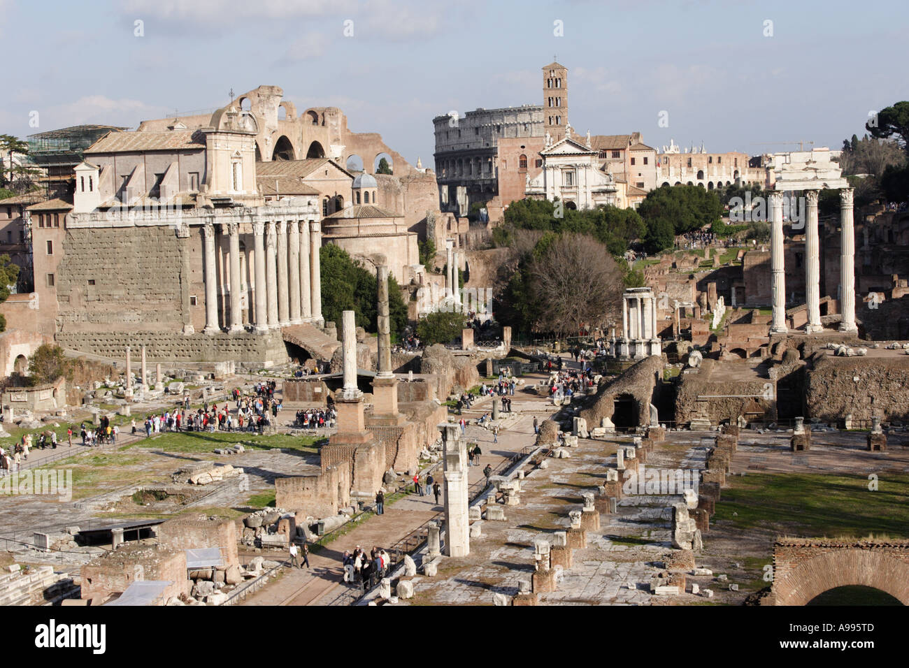 Overview of Roman Forum Rome Italy Stock Photo - Alamy