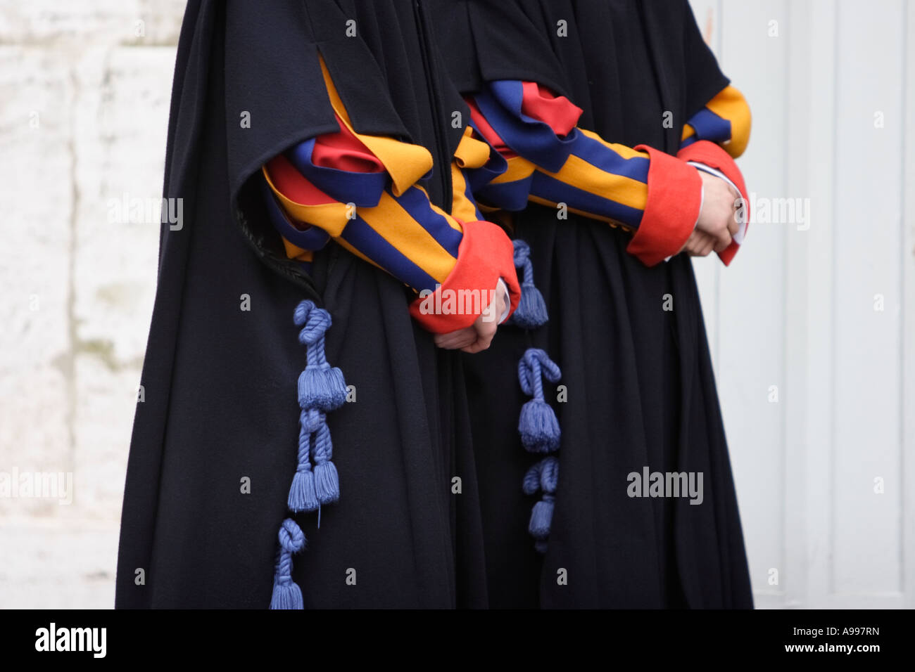 Swiss Guards at St. Peter's Square in Vatican City, Rome, Italy Stock ...