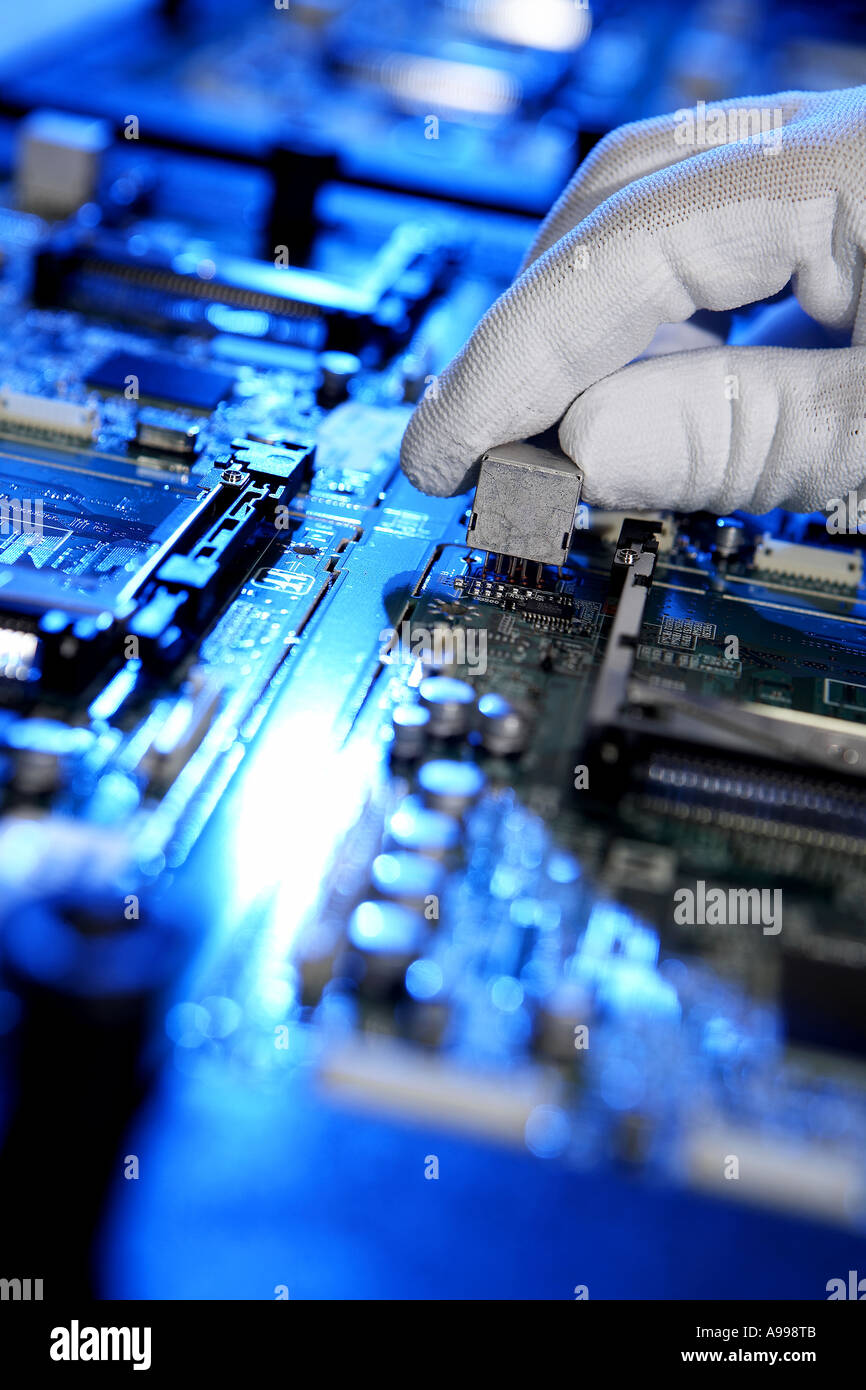 Manual Hand placed components printed circuit board manufacturing, view ...