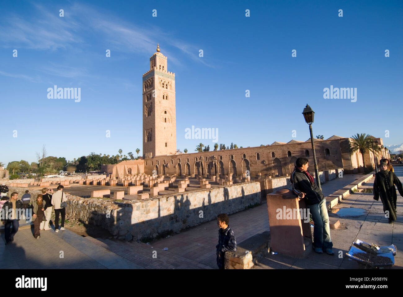 The Koutoubia Mosque and ruins in Marrakesh Morocco Stock Photo - Alamy