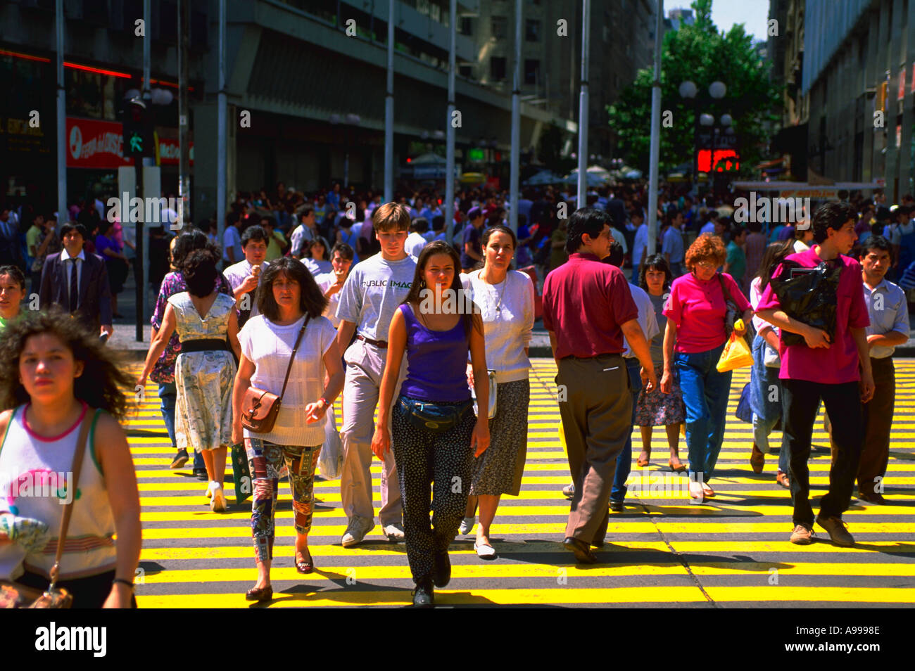 Chile santiago crowds hi-res stock photography and images - Alamy