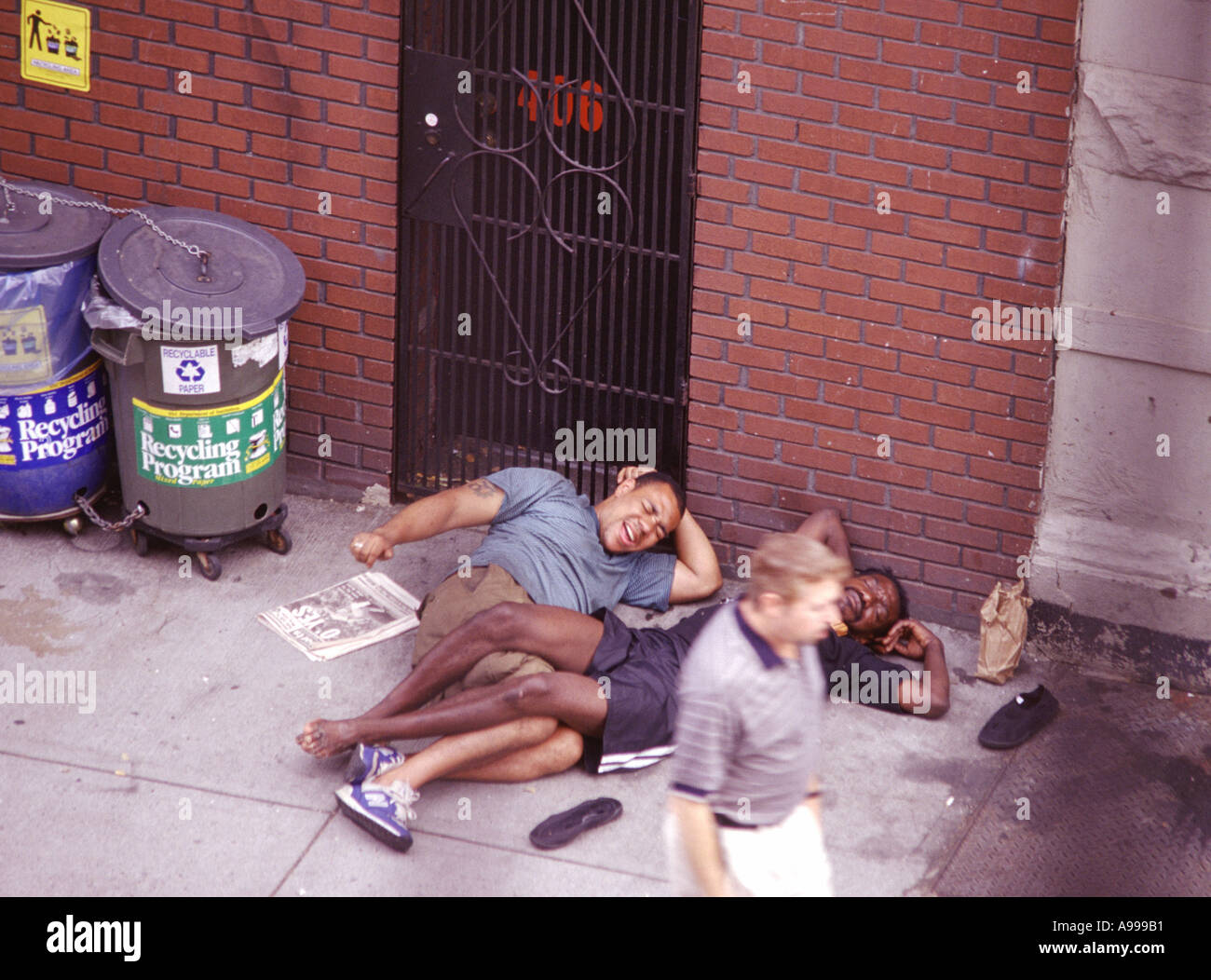 drunkards in New York 2 Stock Photo - Alamy