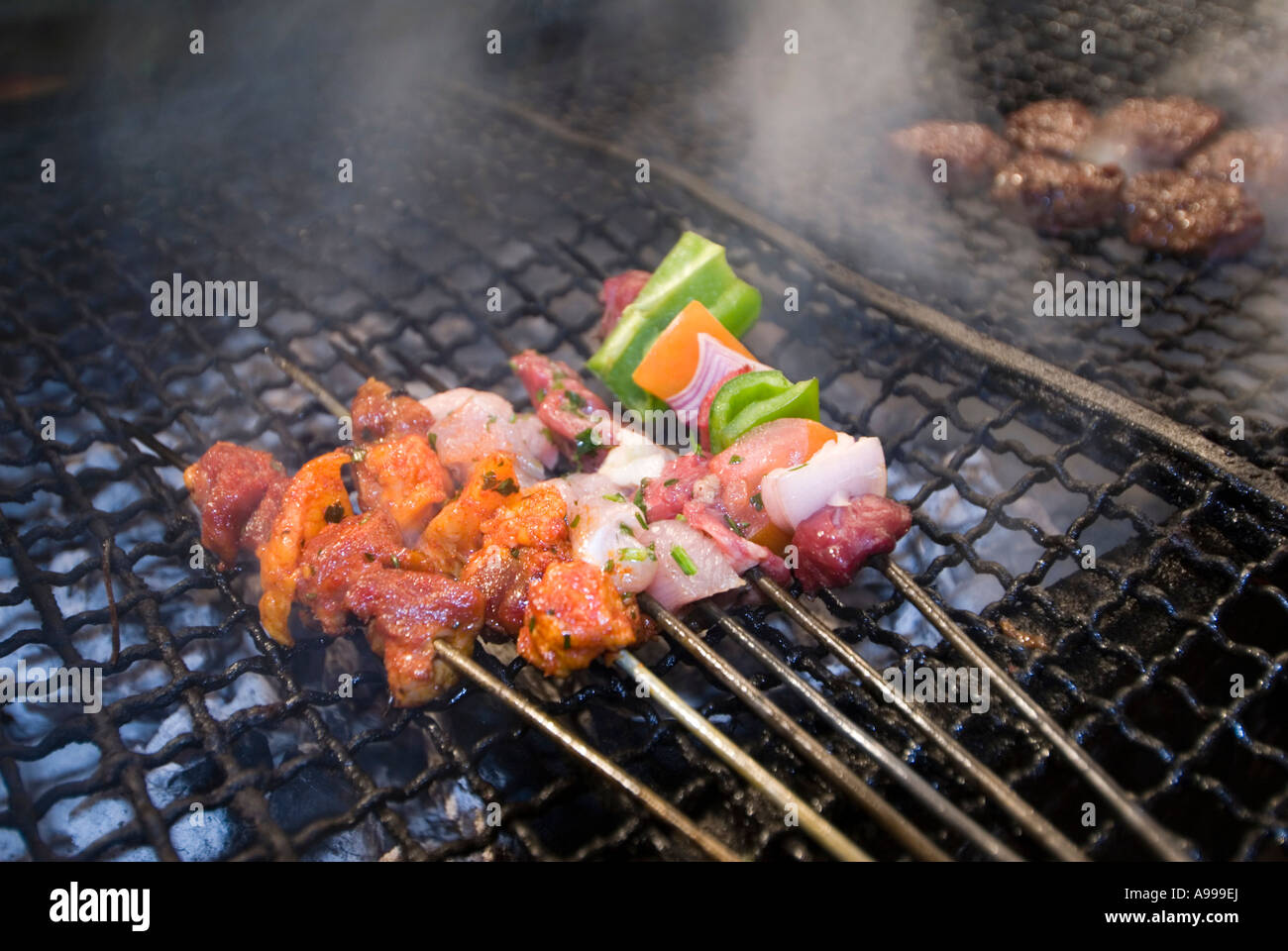 Marrakech market food stall kebab hi-res stock photography and images ...