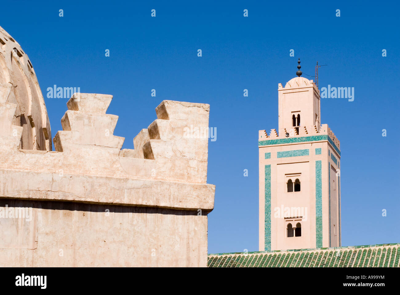 Ali Ben Youssef Mosque inside the medina of Marrakesh Morocco Stock ...