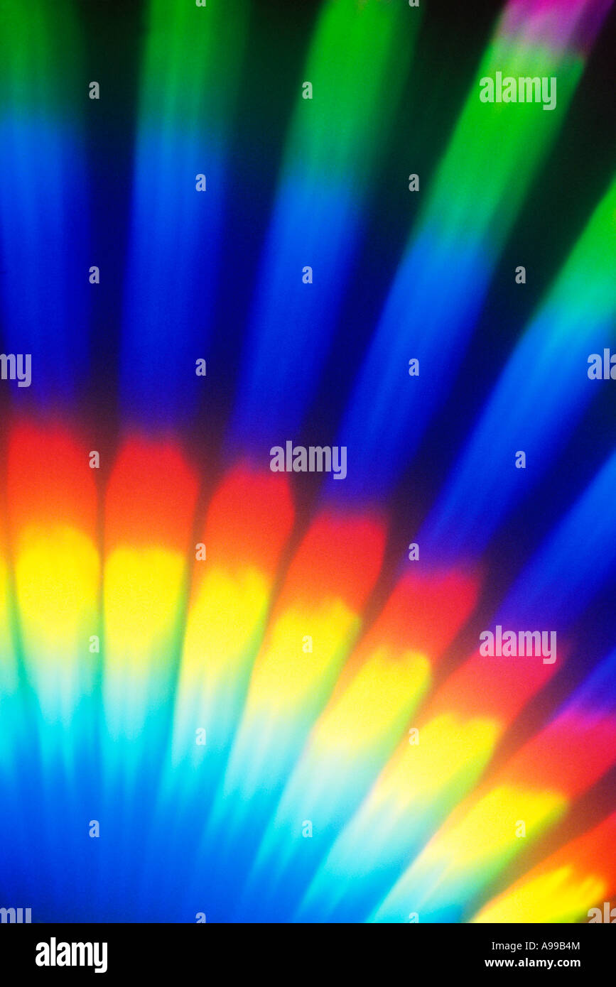 Rainbow light patterns in circular pattern Stock Photo - Alamy