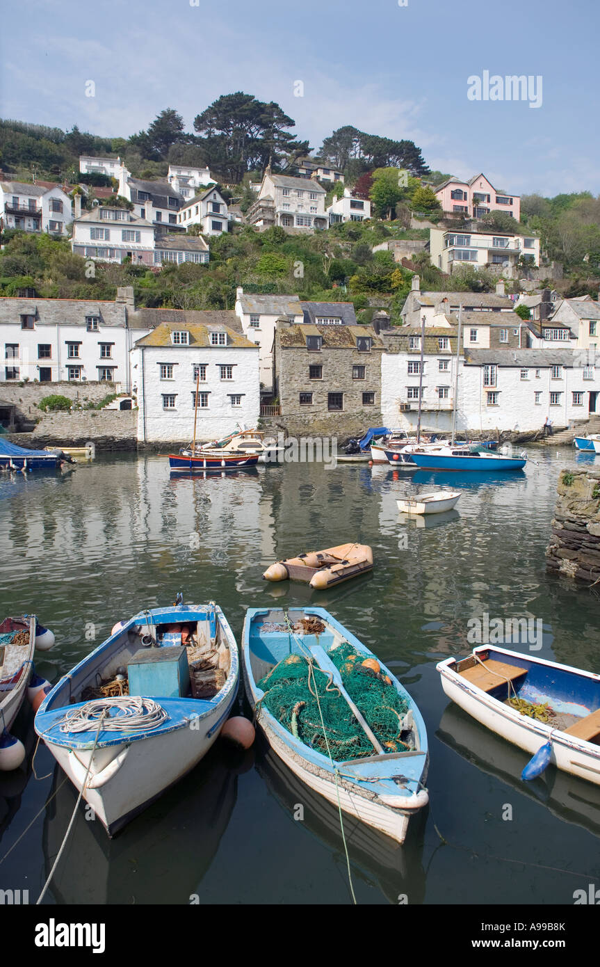 Polperro harbour in Cornwall UK Stock Photo - Alamy