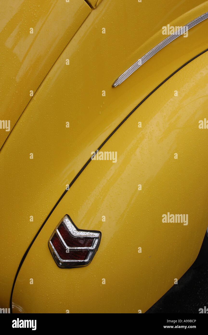 Vintage Yellow Car Stock Photo - Alamy