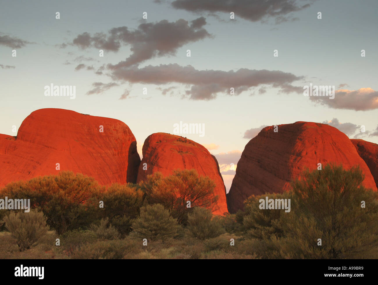 Sunset at Kata Tjuta in the Northern Territory Australia Stock Photo ...