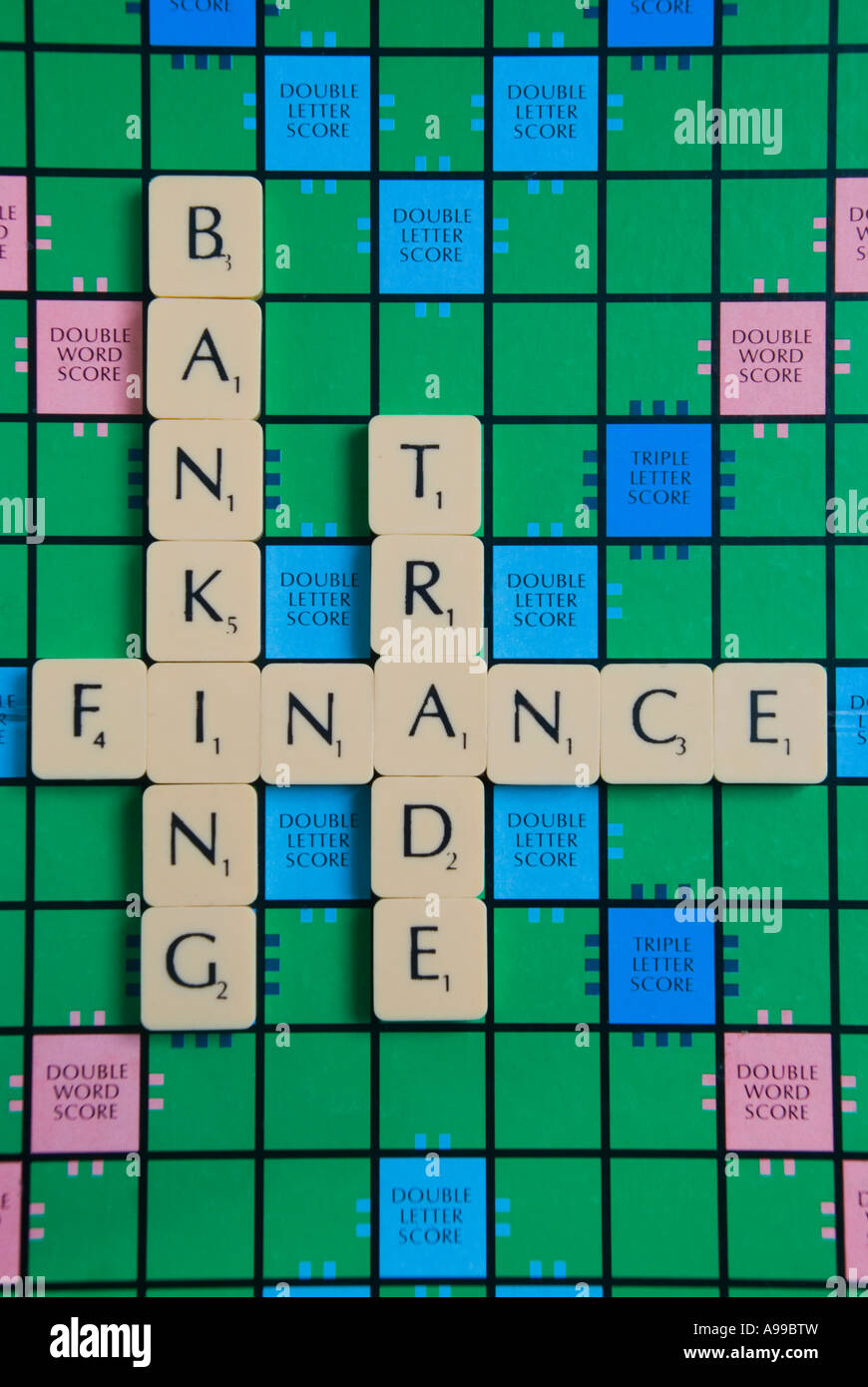 Scrabble letters spelling out finance concepts Stock Photo - Alamy