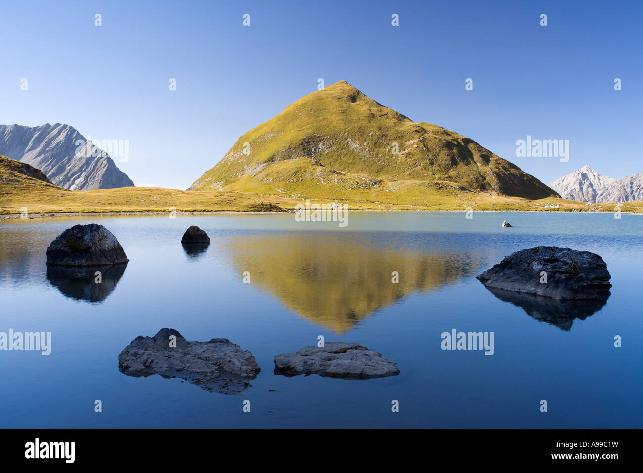 Mountain Lake Lechtal Tirol Austria Stock Photo - Alamy
