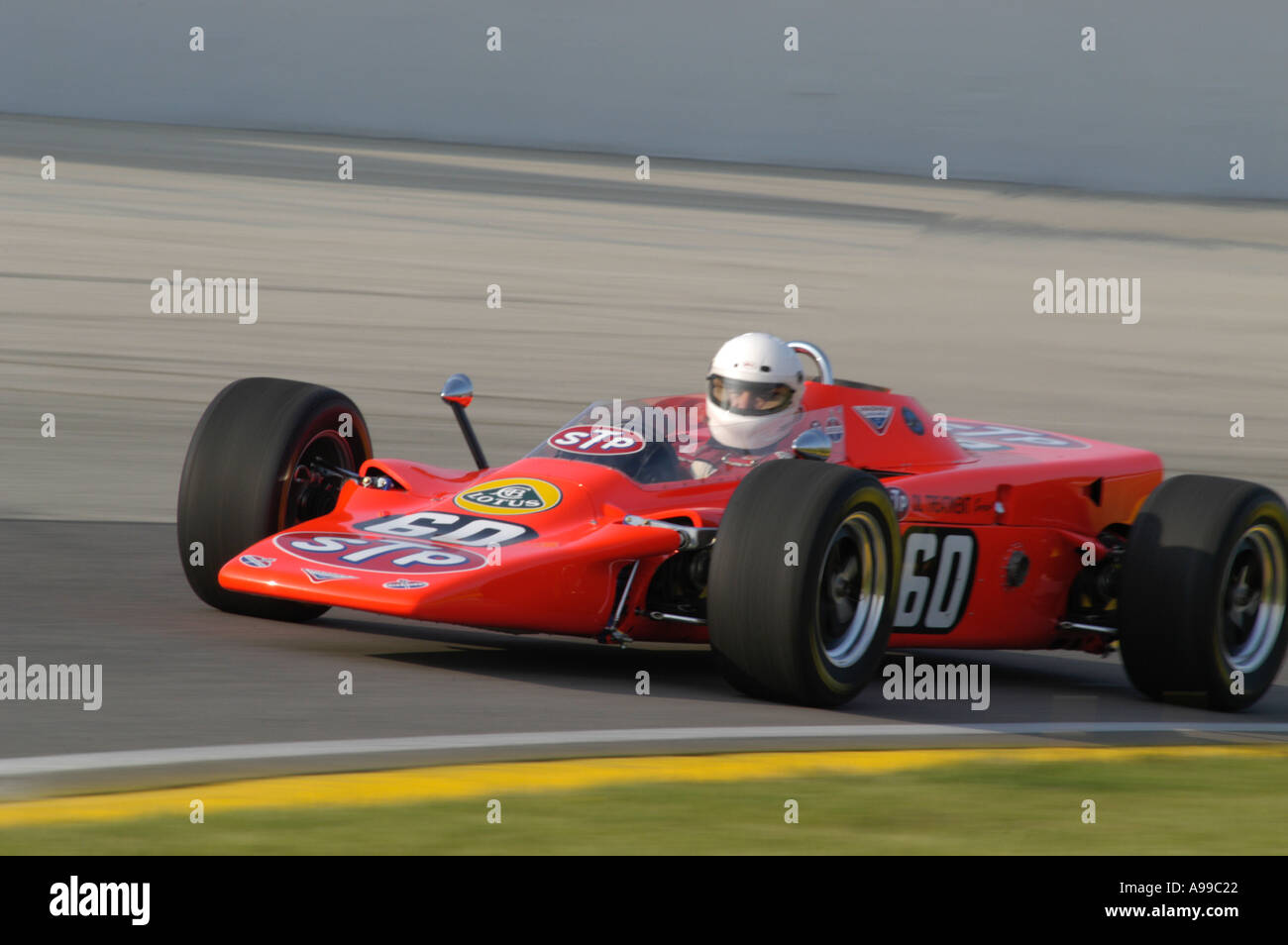 1968 STP Lotus 56 Turbine driven in 2003 at the Milwaukee Mile by owner ...