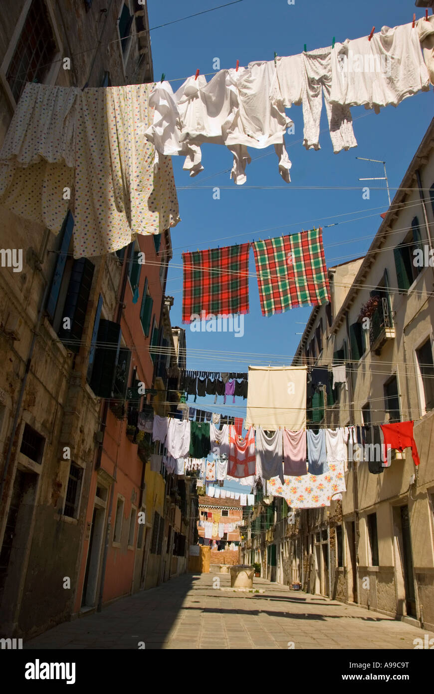 Italian Washing Line Stock Photo - Alamy